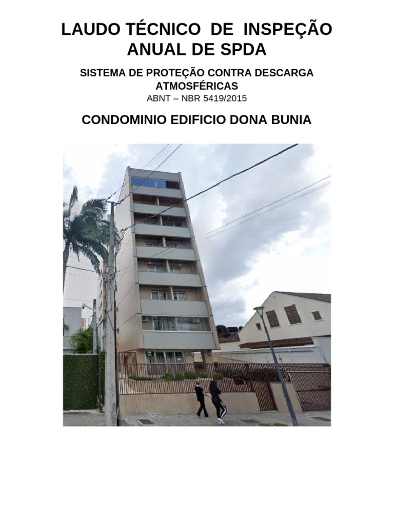 Laudo CONDOMINIO EDIFÍCIO DONA BUNIA | PDF | Relâmpago | Eletricidade