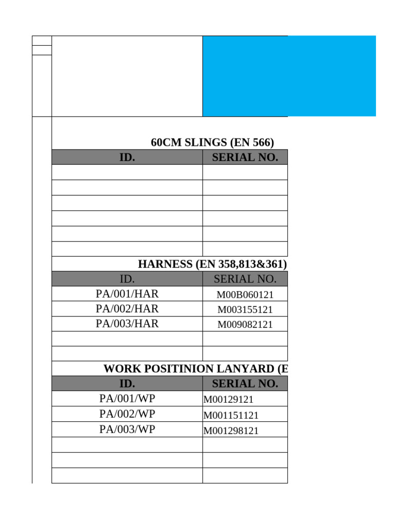 PAVICON Gear Inspection Certificate | PDF | Rock Climbing
