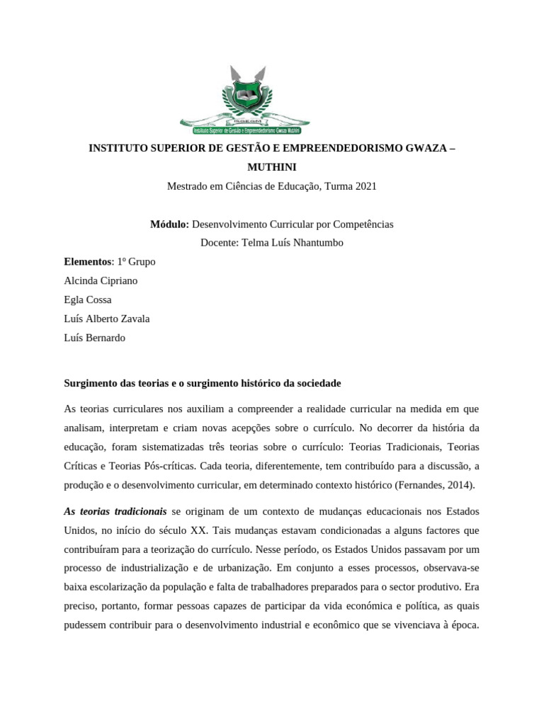 Trabalho em Grupo Resumo DCC | PDF | Aprendizado | Pedagogia