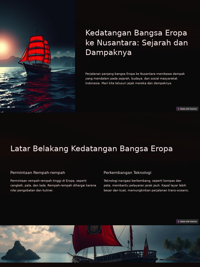 Kedatangan Bangsa Eropa Ke Nusantara Sejarah Dan Dampaknya | PDF