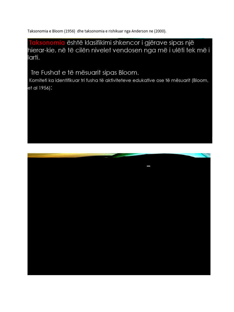 Taksonomia e Bloom | PDF