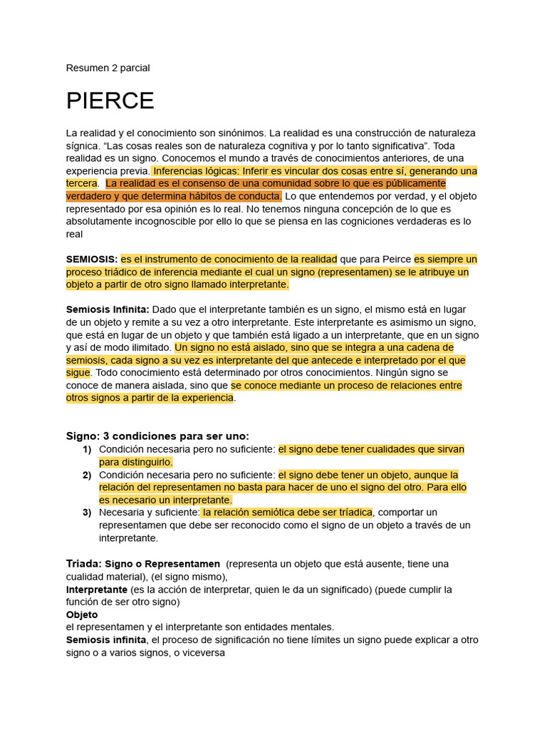 Semiosis y conocimiento en Peirce | PDF | Charles Sanders Peirce | Verdad