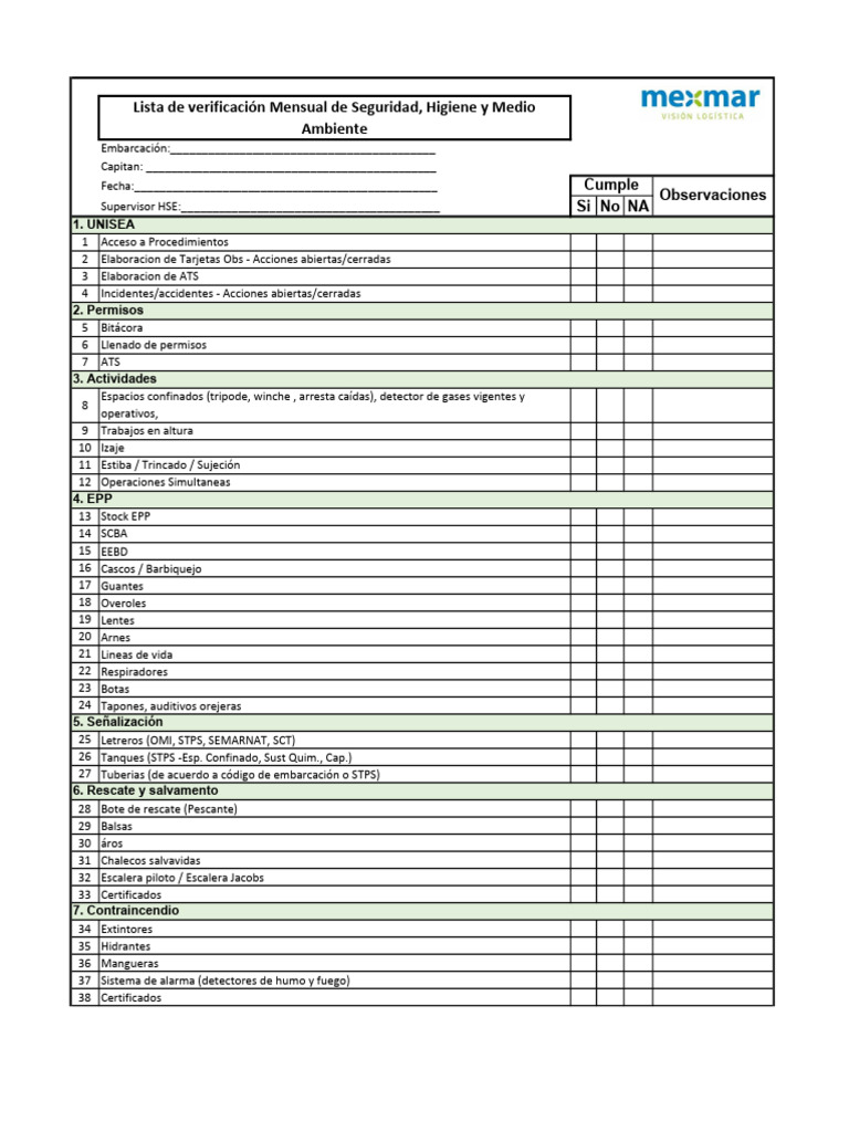 Checklist | PDF | Residuos | Agua
