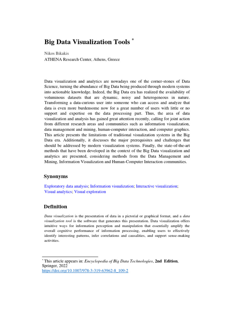 Big Data Visualization Tools | PDF | Data | Databases