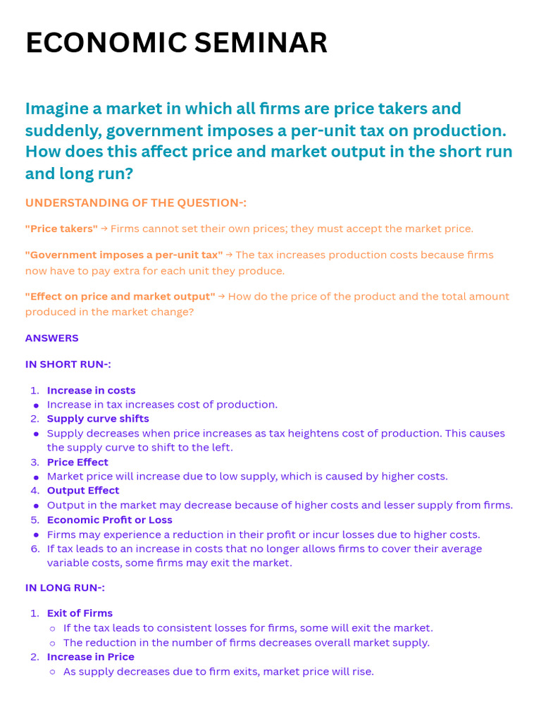 Economic Seminar | PDF