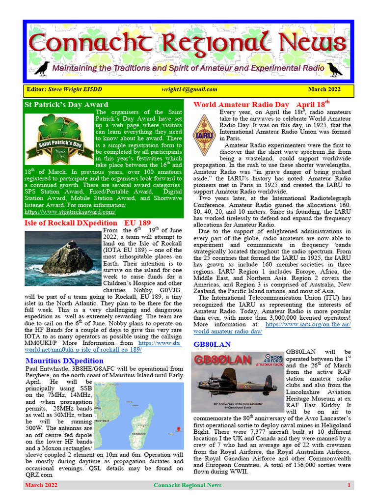 Connacht Regional News0322 | PDF | Amateur Radio | Radio