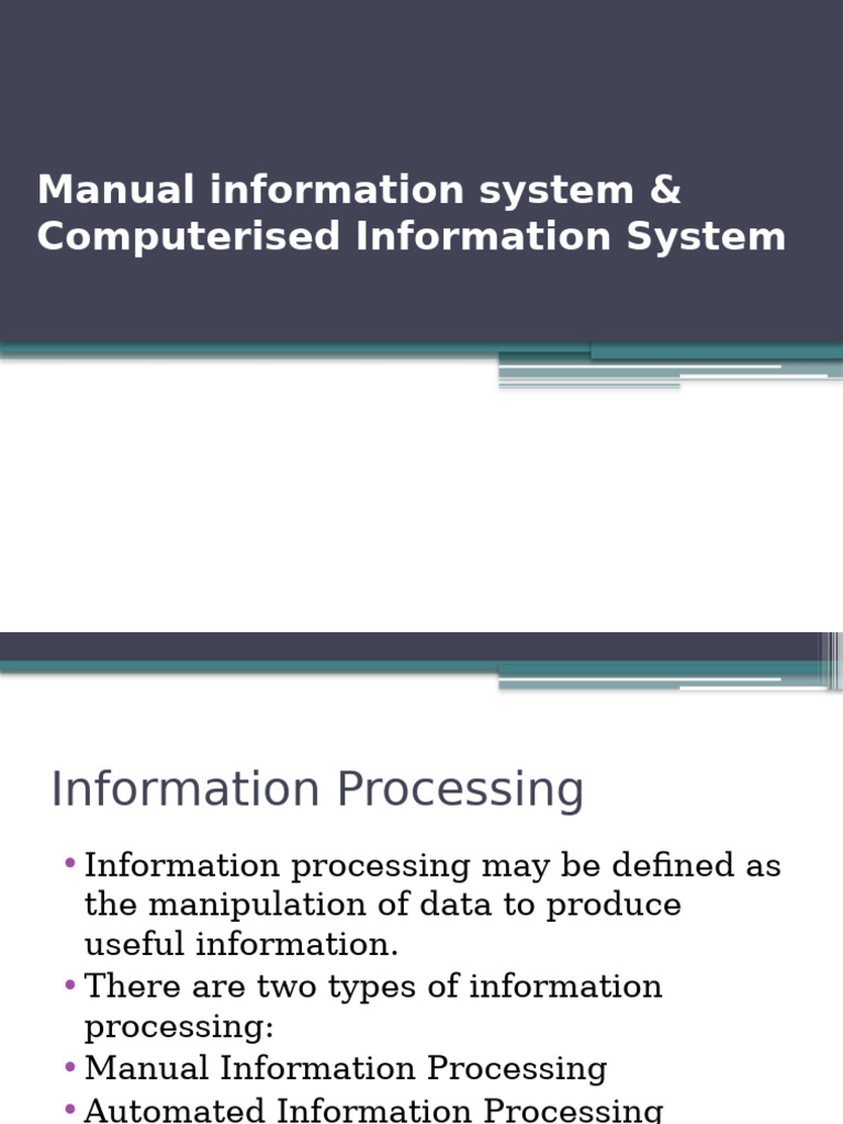 Manual Information System & Computerized Information System | PDF ...