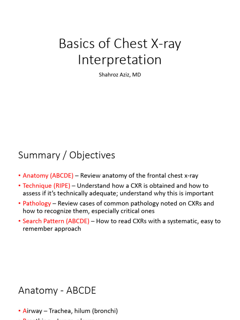 Basics of Chest X-Ray v2 | PDF | Lung | Respiratory Tract
