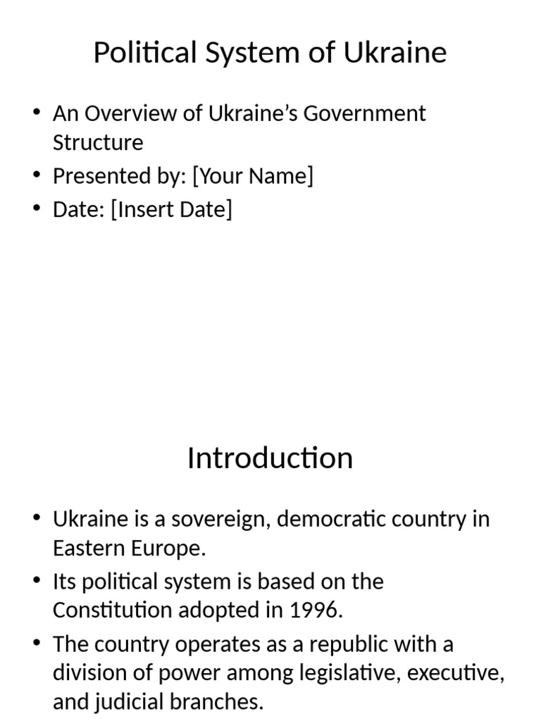 Political System of Ukraine Design | PDF