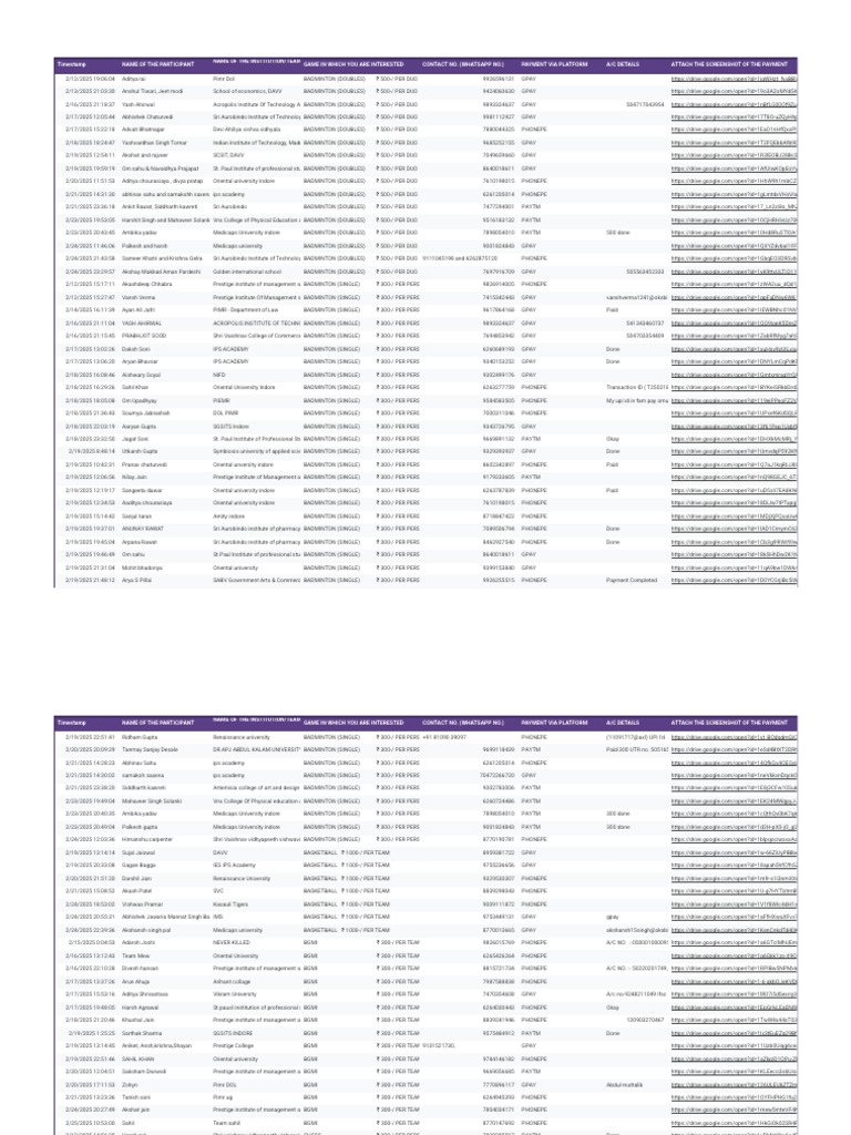 Utsaah Final Registration 2025 | PDF