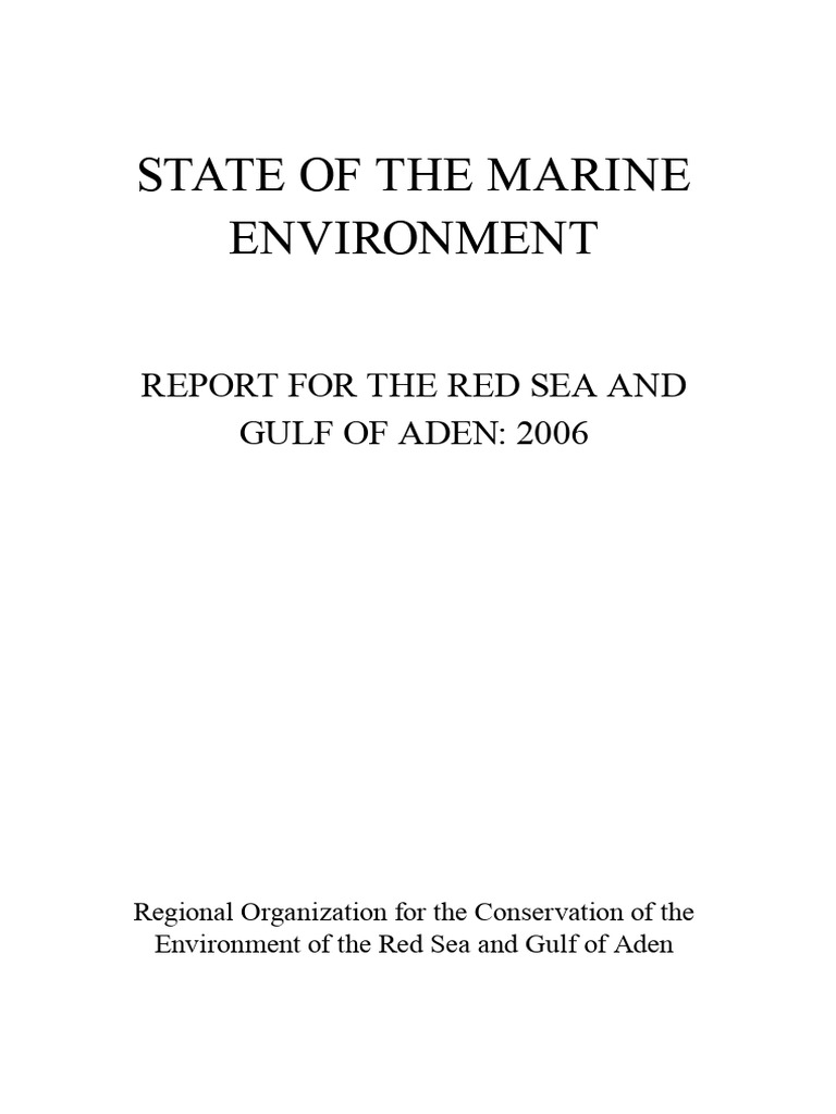 State of The Marine Environment | PDF | Red Sea | Sea