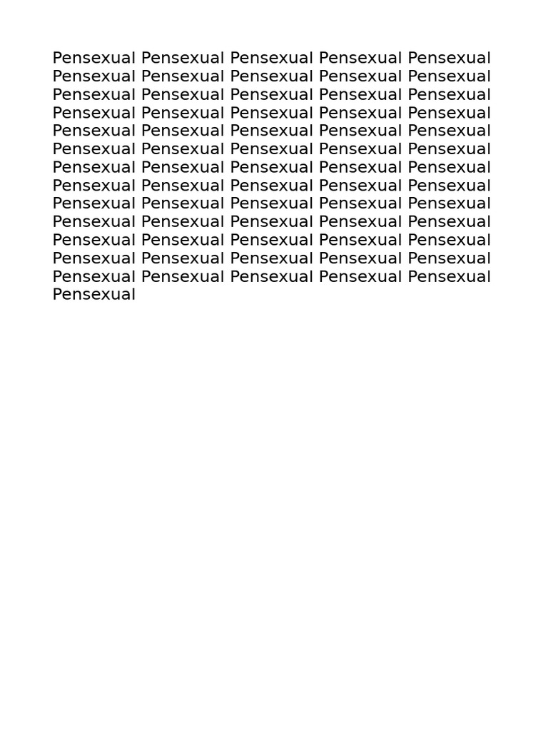 Pensexual | PDF