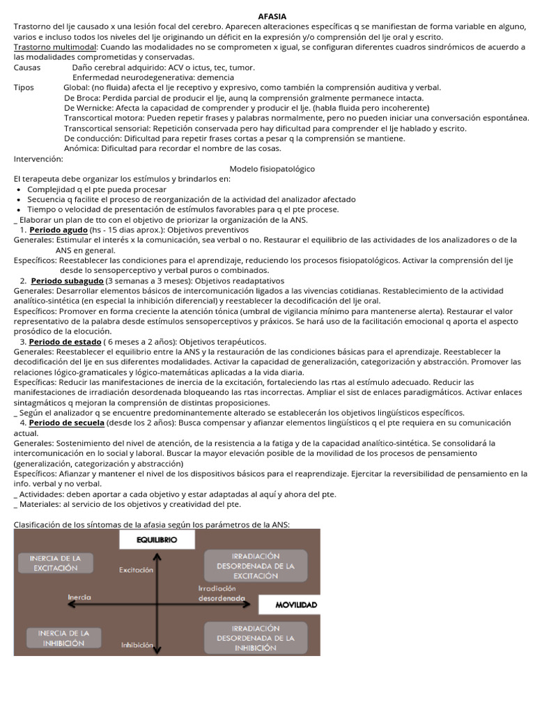 AFASIA (1) | PDF | Afasia | Palabra
