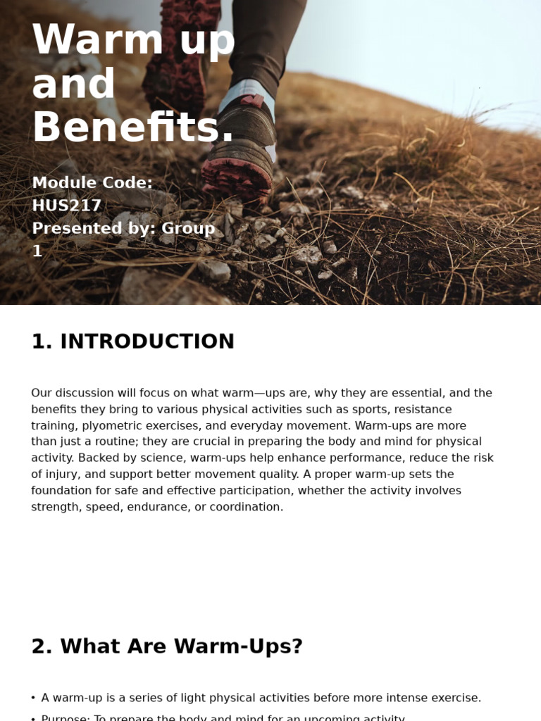 Essential Warm-Up Benefits for Performance | PDF | Physical Exercise ...