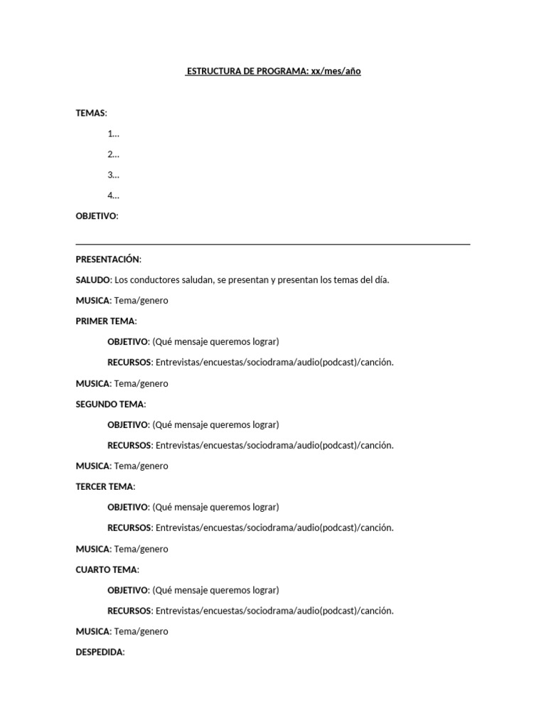 Estructura de Programa | PDF