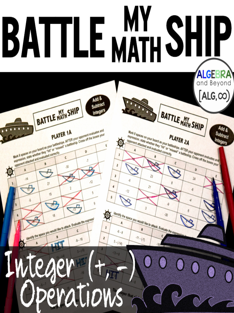 16 - Integer Operations (Add and Subtract Only) - Battle My Math Ship ...
