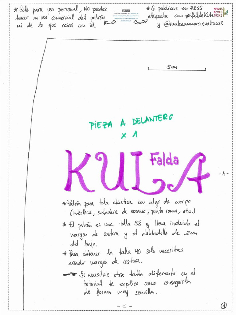 Patrón Falda Kula | PDF