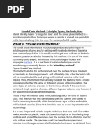 Streak Plate Method - Principle, Types, Methods, Uses | PDF ...