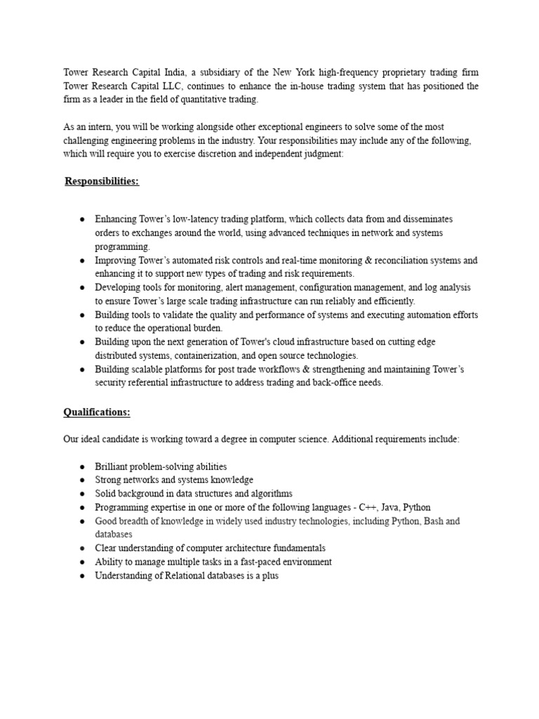 Core Engineering Software Developer - Intern JD 2024 | PDF | Computer Programming | Automation