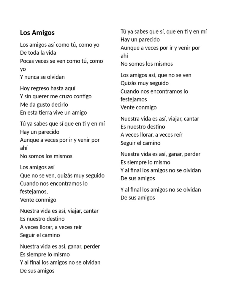 Los amigos nunca se olvidan | PDF