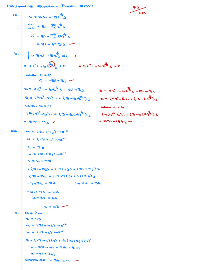 Mechanics Shadow Paper 2019 | PDF | Mechanics | Classical Mechanics