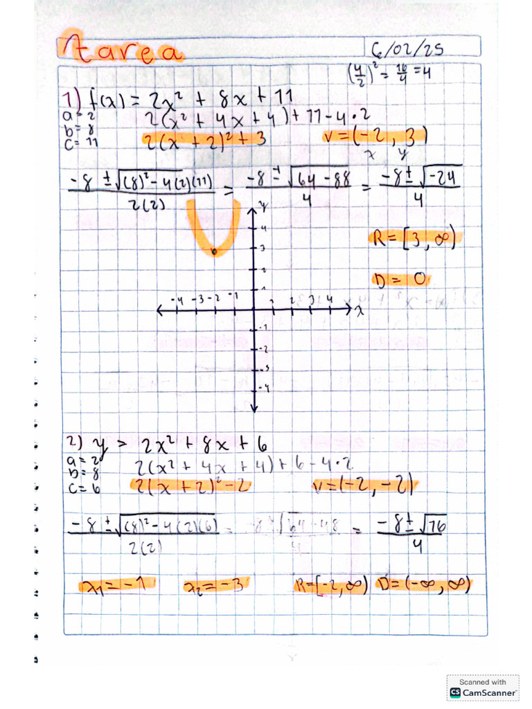 Tarea Mate 6 de Febrero | PDF