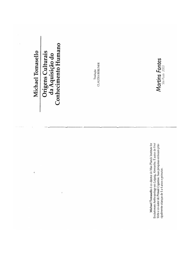 01 Tomasello Cap 1 e 2 | PDF