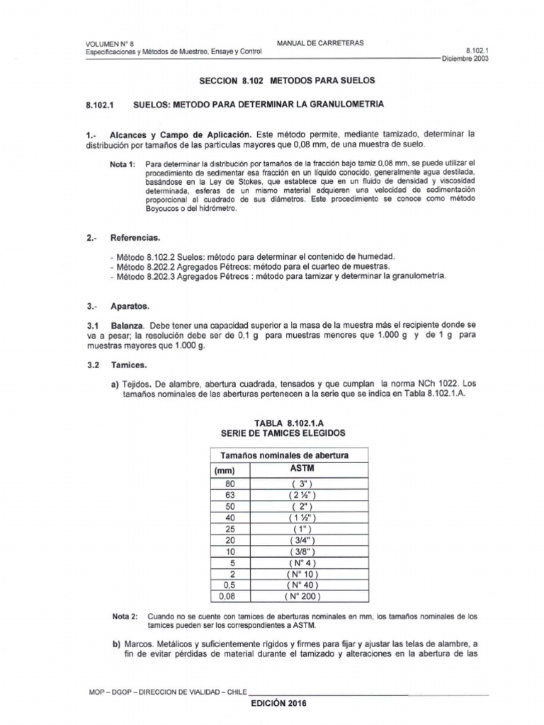 Método para Determinar La Granulometría de Suelos | PDF