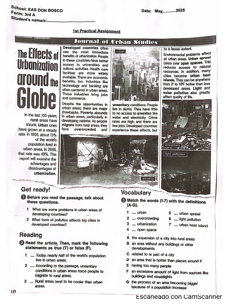 3rd A - The Effects of Urbanization Around The Globe | PDF