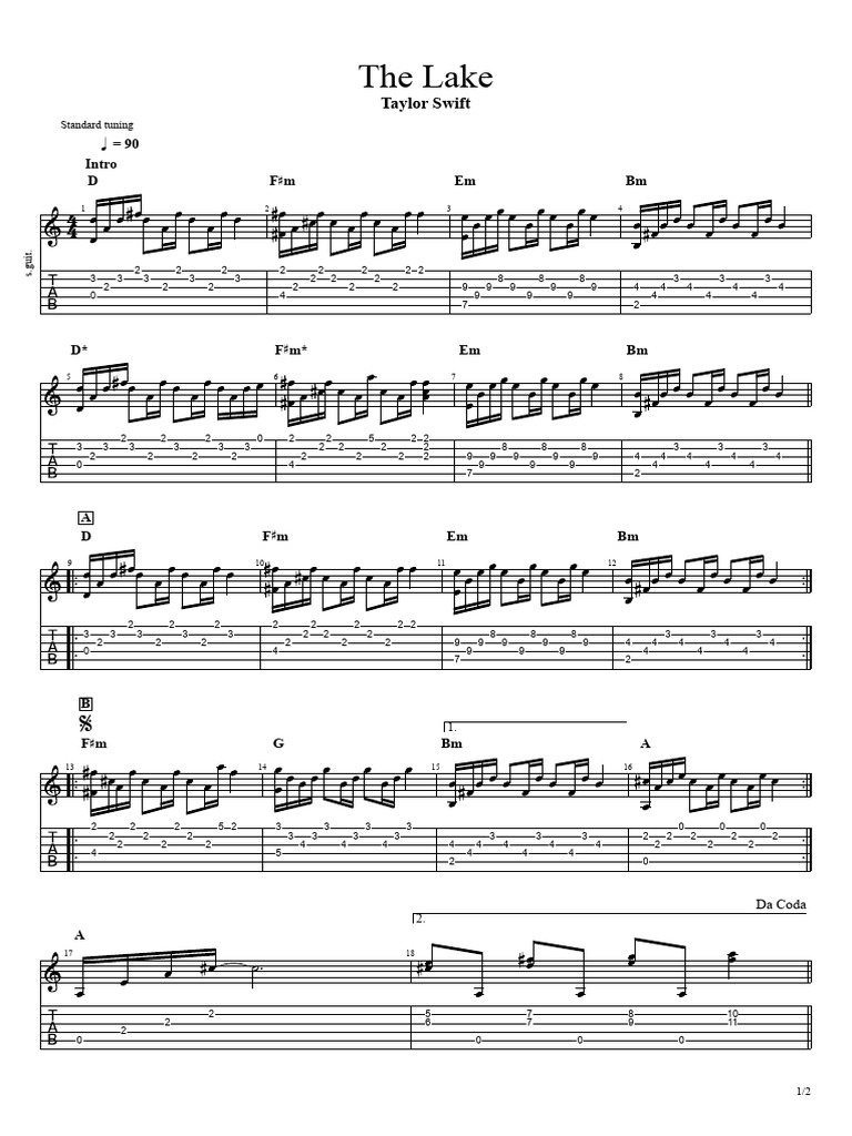 The Lake Taylor Swift(The Long pond Studio Session) | PDF | Taylor Swift