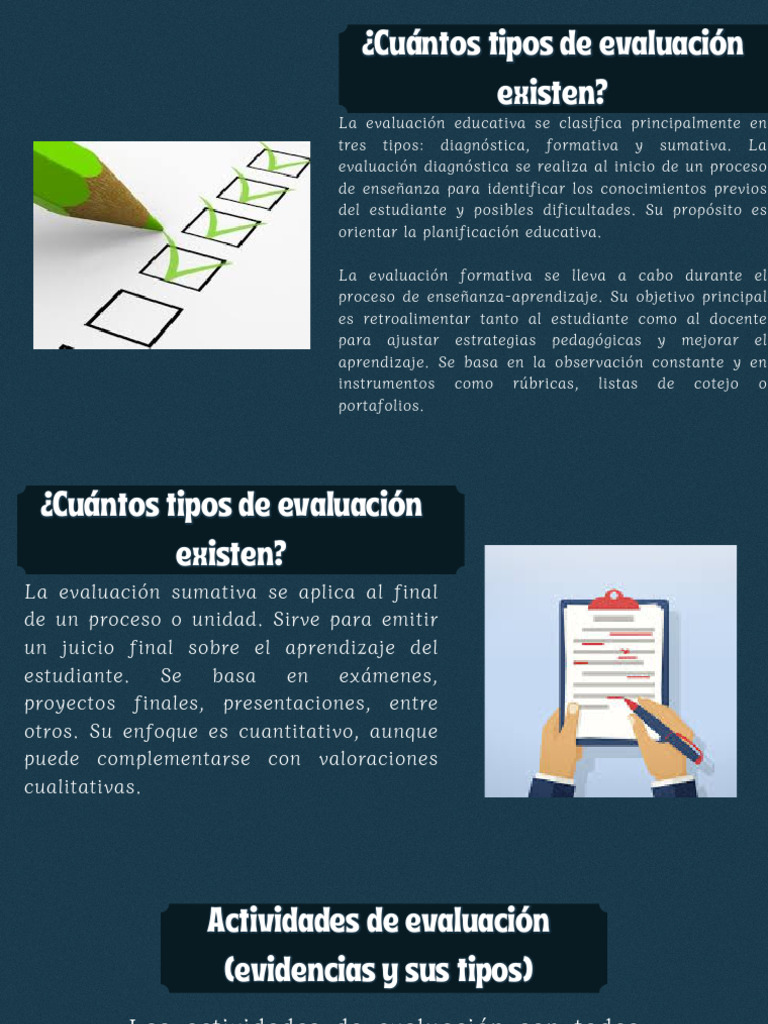 Instrumentos y Tipos de Evaluación en El Proceso Educativo | PDF ...