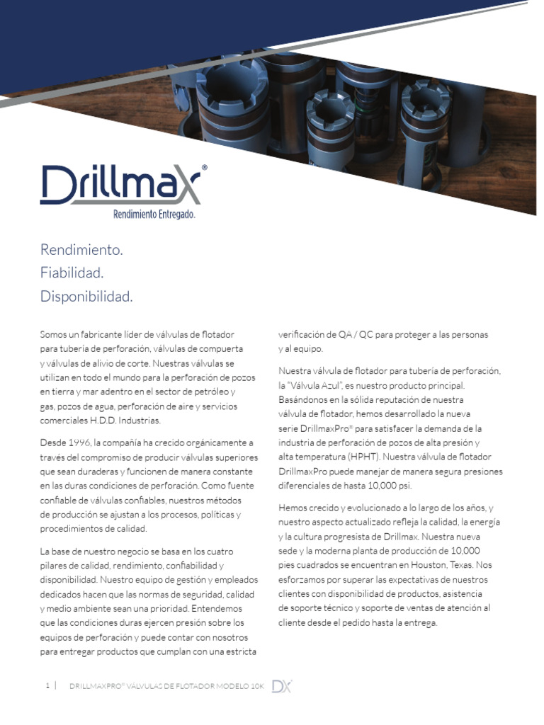 Drillmax 10K Float Valve Spanish | PDF