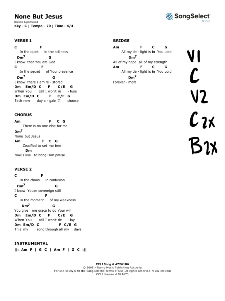 None But Jesus-chords-C | PDF