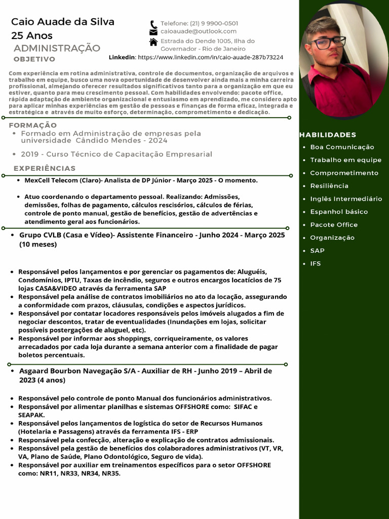 CV - Caio Auade Da Silva | PDF