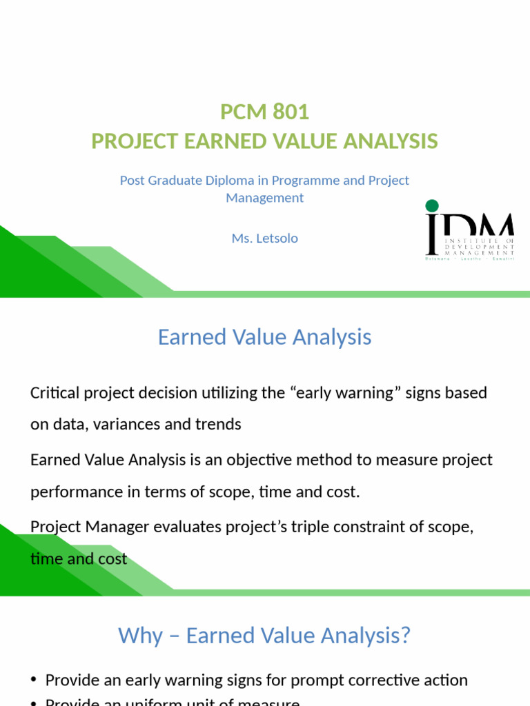 Project Earned Value Analysis | PDF | Business