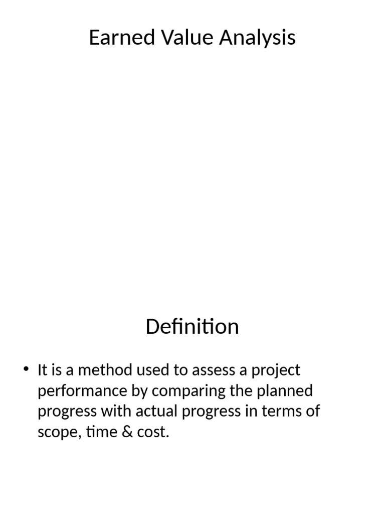 Earned Value Analysis Explained | PDF