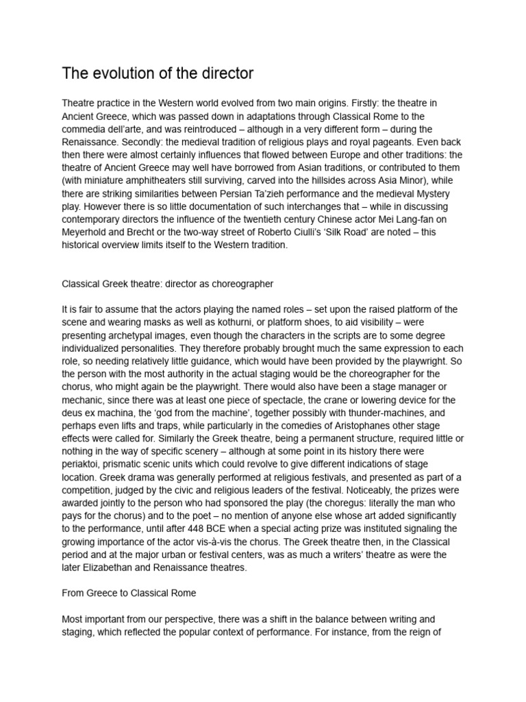 The Evolution of Theatre Direction | PDF | Theatre | Richard Wagner