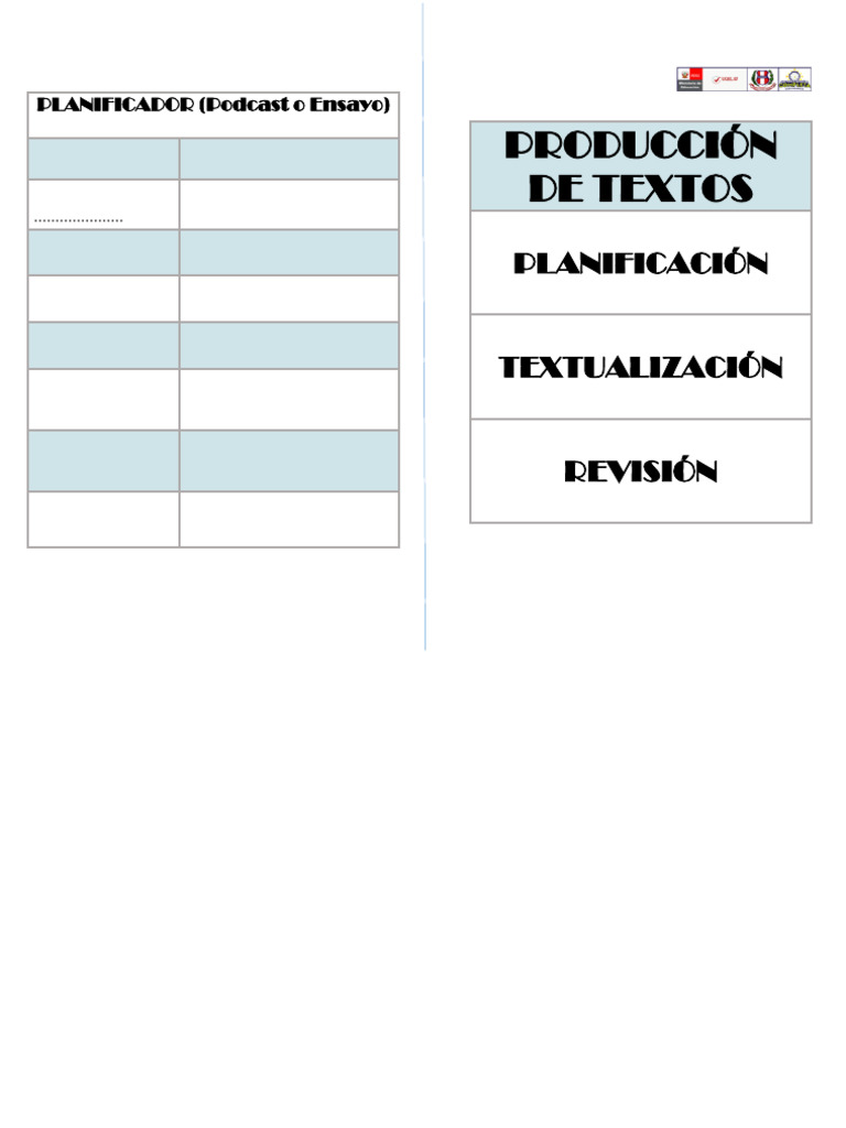 PLANIFICADOR de ESCRITURA | PDF