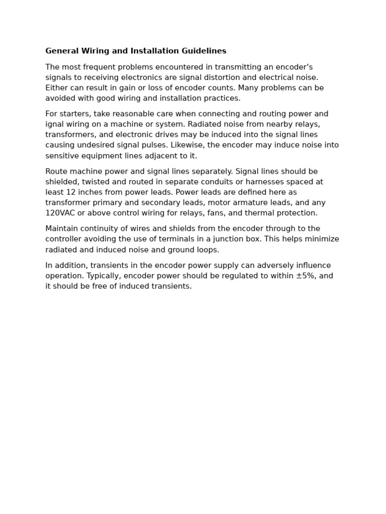 General Wiring and Installation Guidelines | PDF