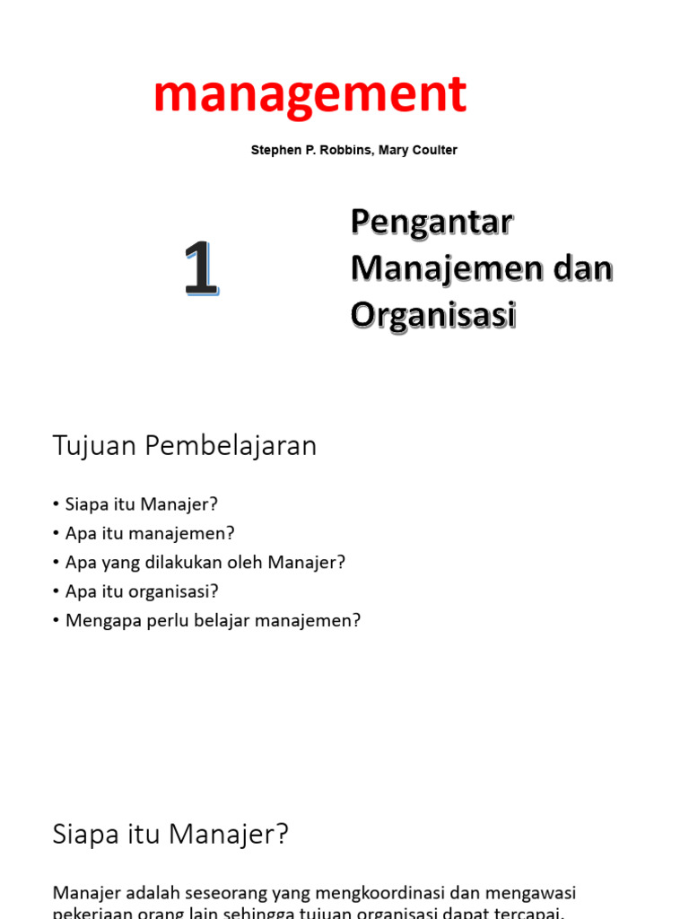 2 - Pengantar Manajemen Dan Organisasi | PDF