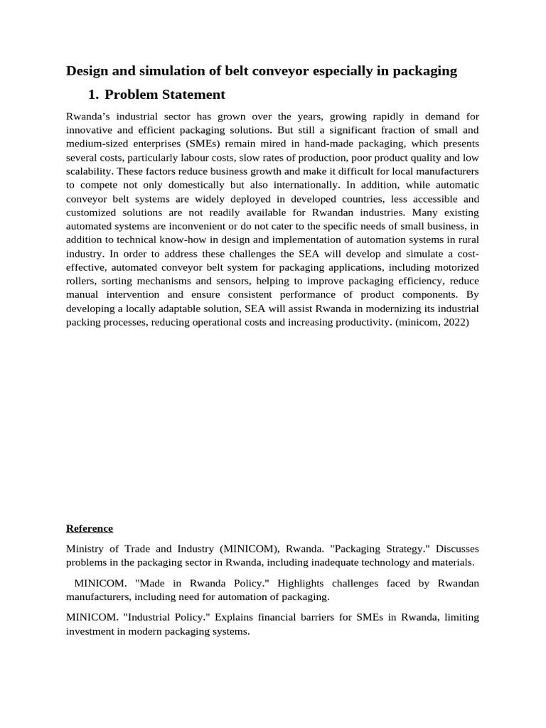 Design and Simulation of Conveyor Belt System Fo1[1] | PDF