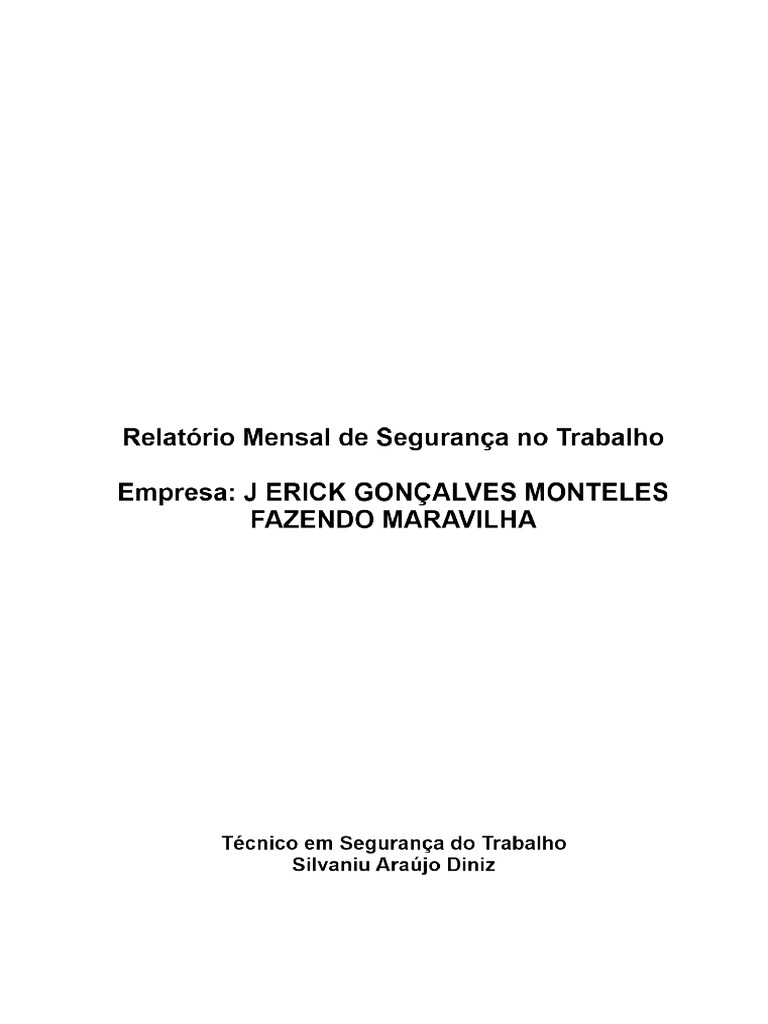 Relatório de Irregularidades | PDF