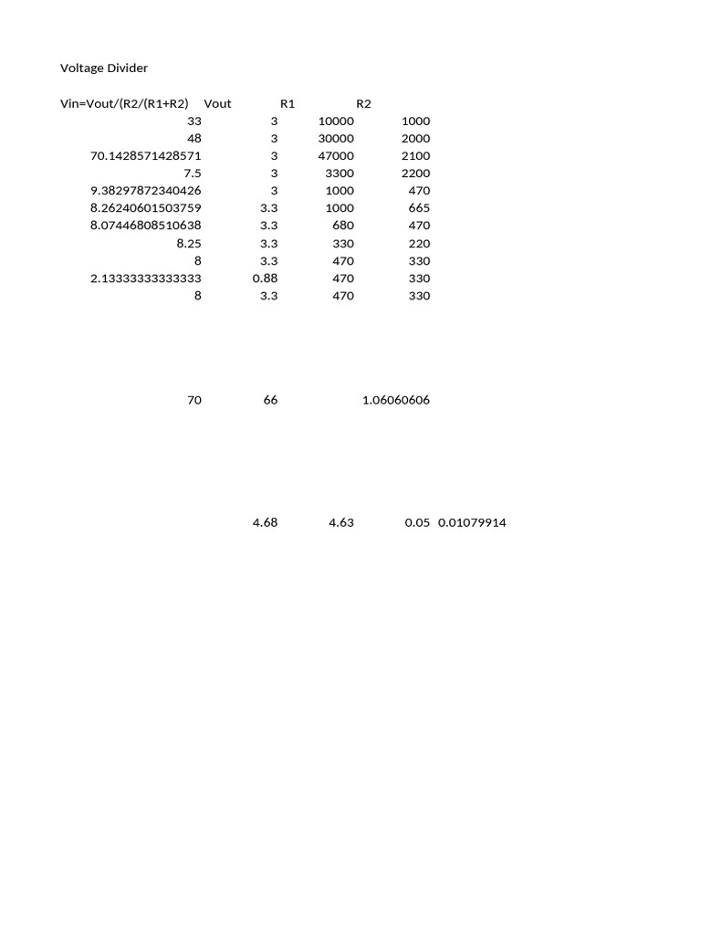 Voltage Divider Calculations and Examples | PDF