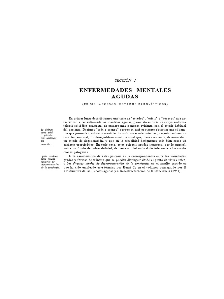 Henry Ey - Parte 3 Cap 1 | PDF | Neurosis | Salud mental