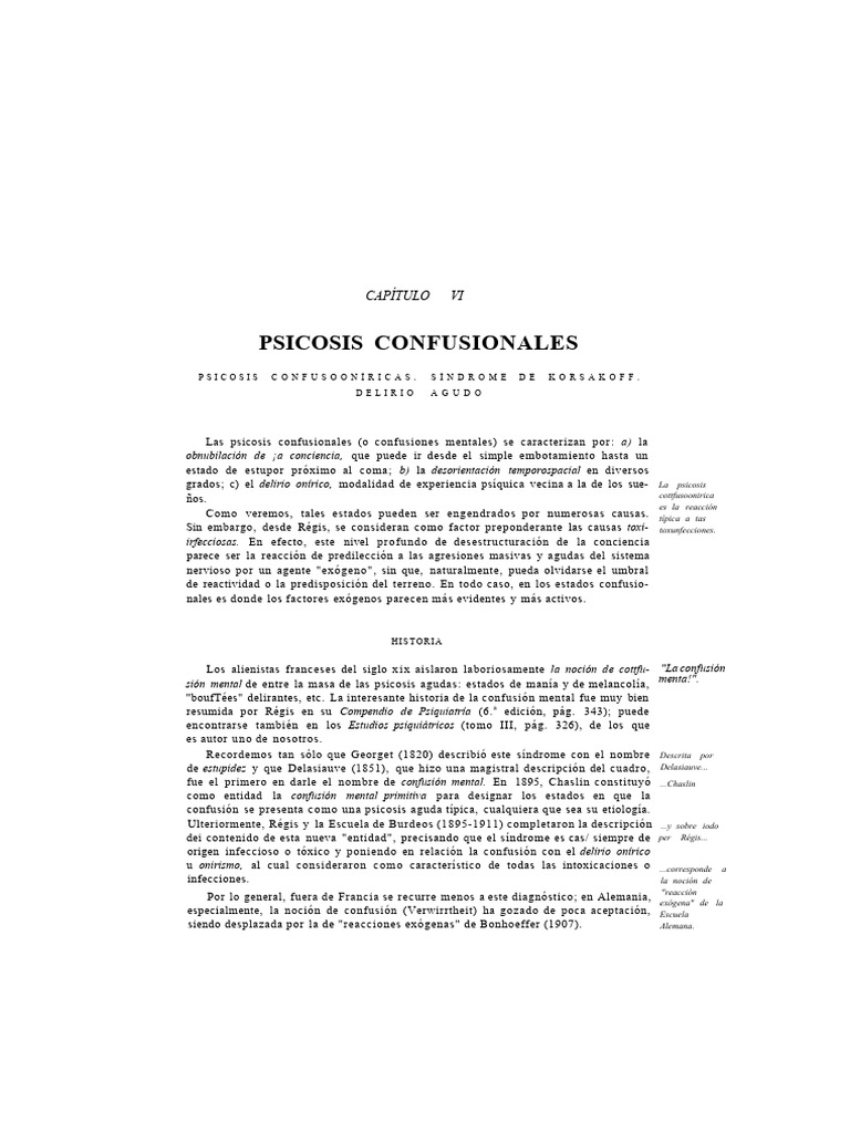 Henry Ey - Parte 3 Cap 6 | PDF | Engaño | Psicosis