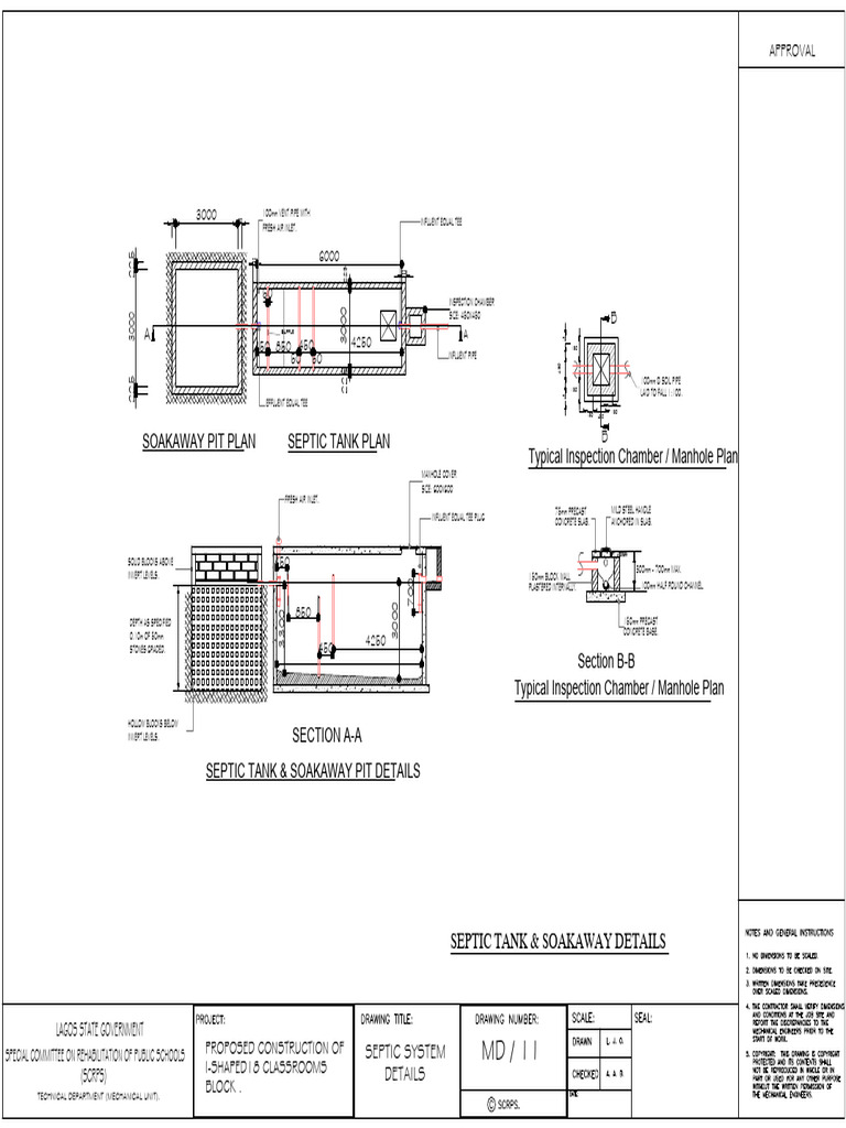 Septic Tank and Soakaway Pit | PDF | Sewerage | Structural Engineering