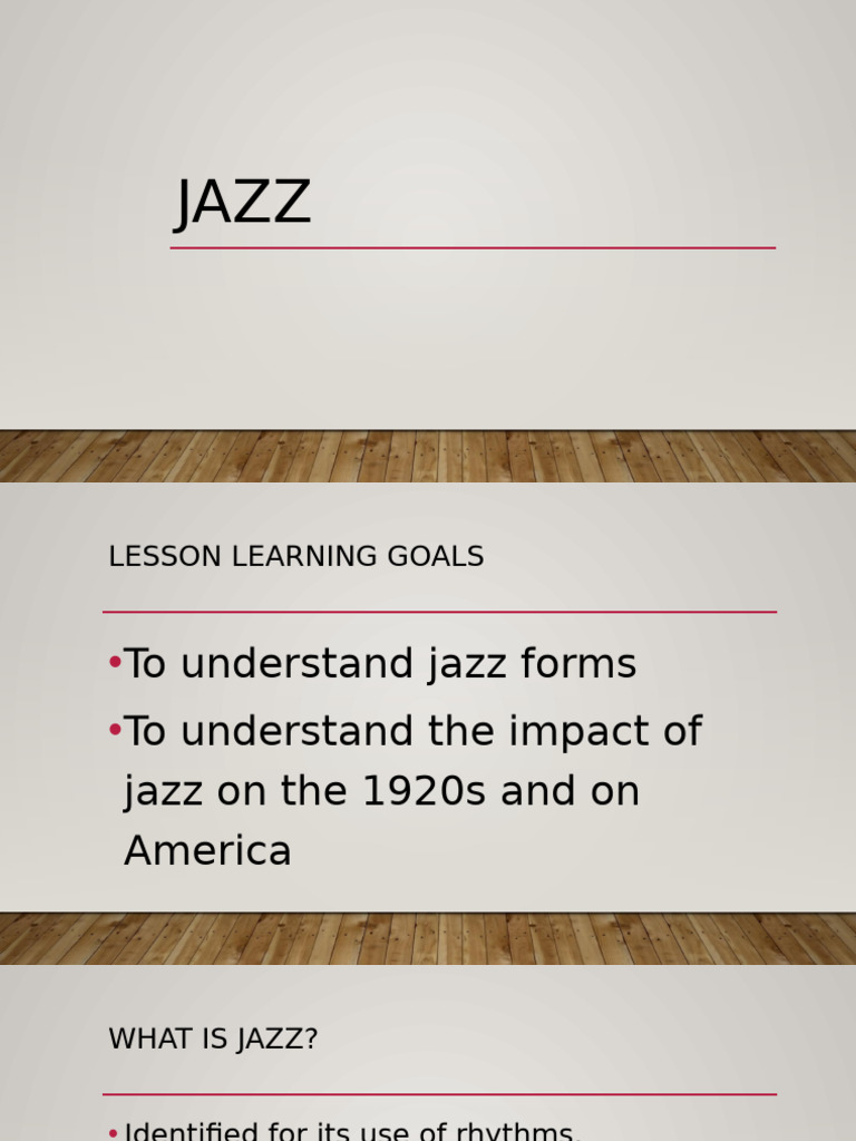Understanding Jazz: History and Impact | PDF