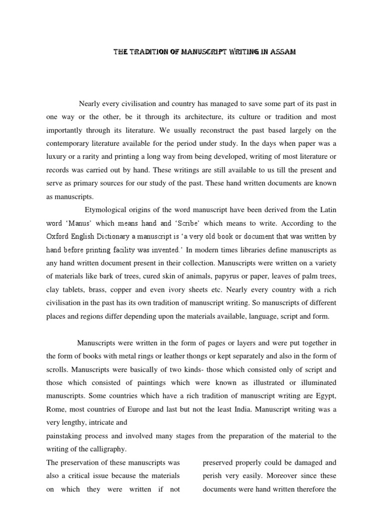 Manuscript Writing | PDF | Manuscript | Books