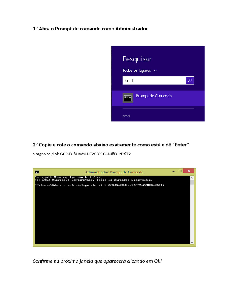 (TUTORIAL) Ativar o Windows 8.1 Pro Pelo Prompt de Comando (100% ...