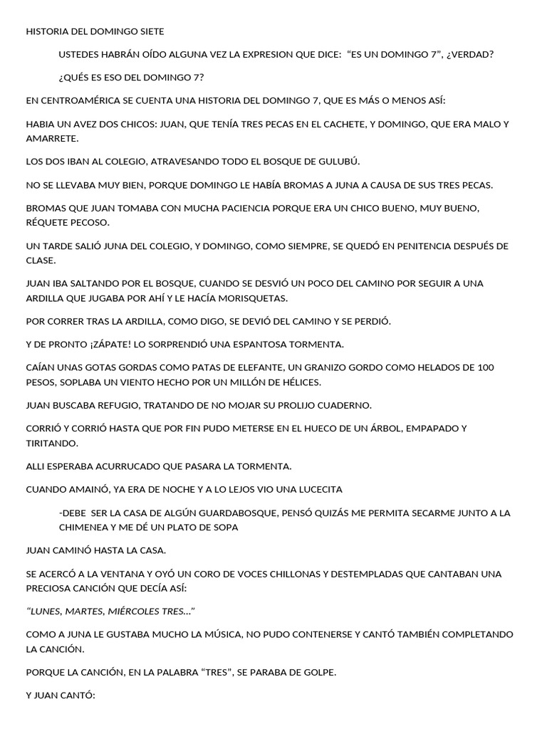 Historia del Domingo Siete | PDF